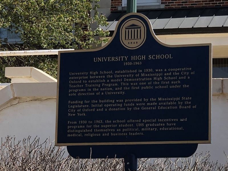 University High School Historical Marker