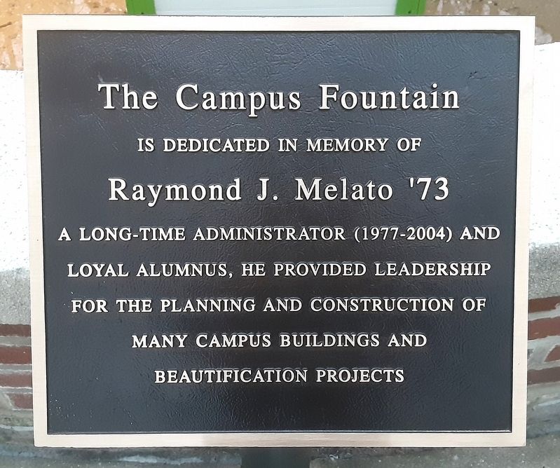 The Campus Fountain Historical Marker