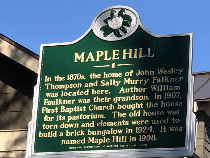 Maple Hill Historical Marker