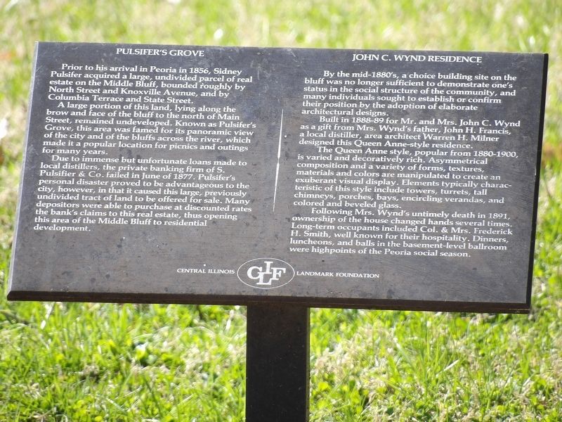 Pulsifer's Grove/John C. Wynd Residence Historical Marker