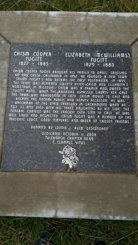 Chism Cooper Fugitt and Elizabeth (McWilliams) Fugitt Historical Marker