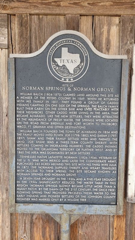 Site of Norman Springs & Norman Grove Historical Marker