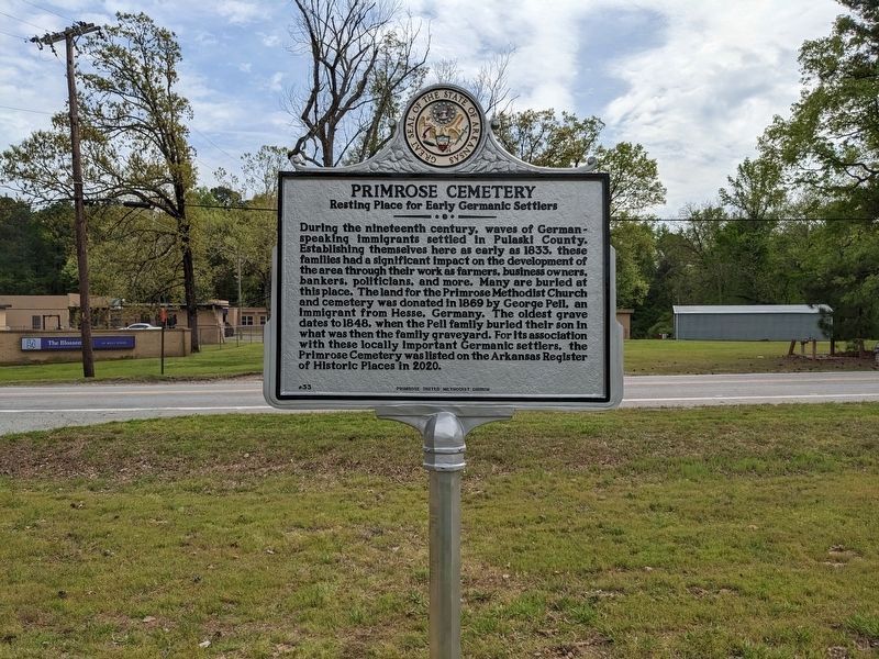 Primrose Cemetery Historical Marker