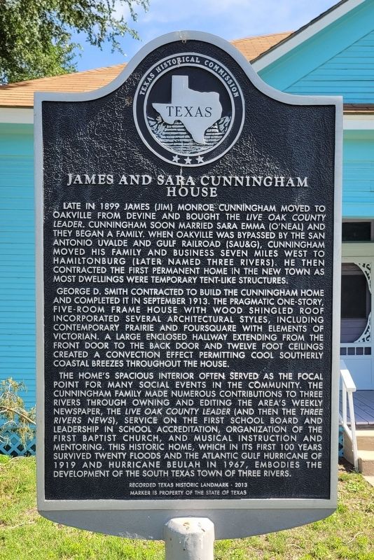 James and Sara Cunningham House Historical Marker