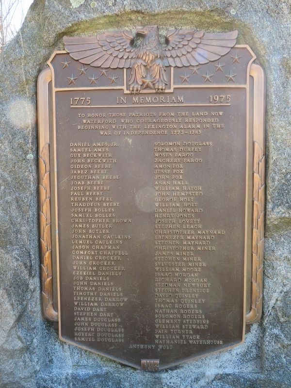 Waterford Revolutionary War Memorial, a War Memorial