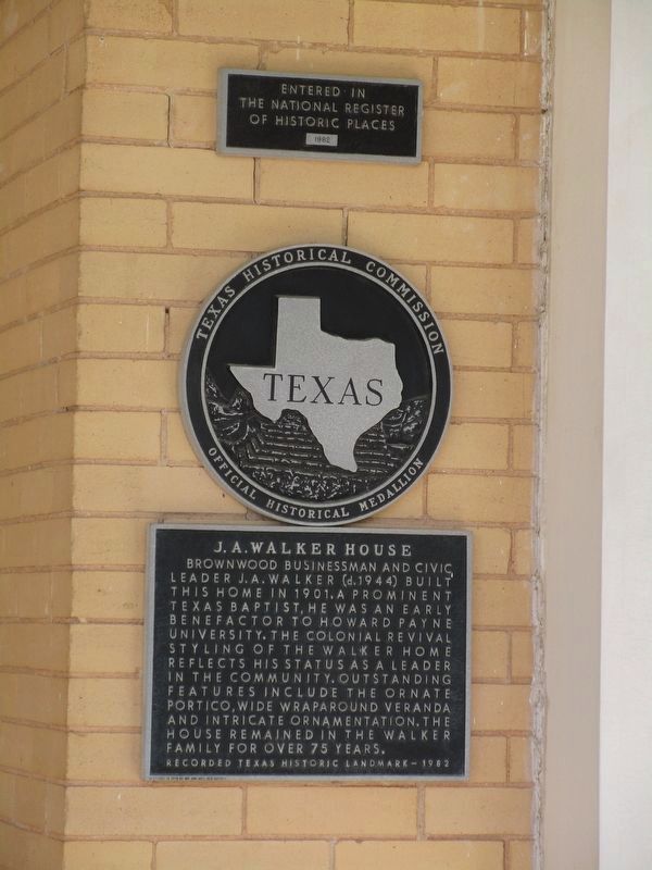 J. A. Walker House Historical Marker