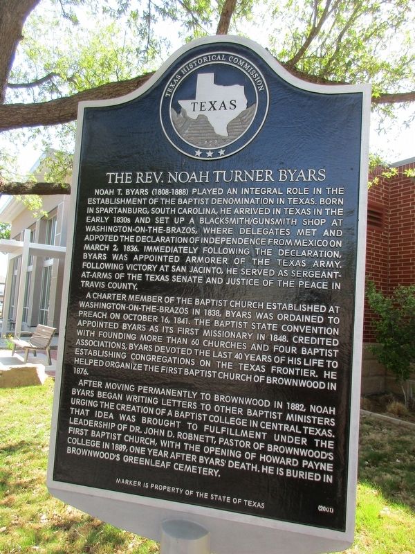 The Rev. Noah Turner Byars Historical Marker