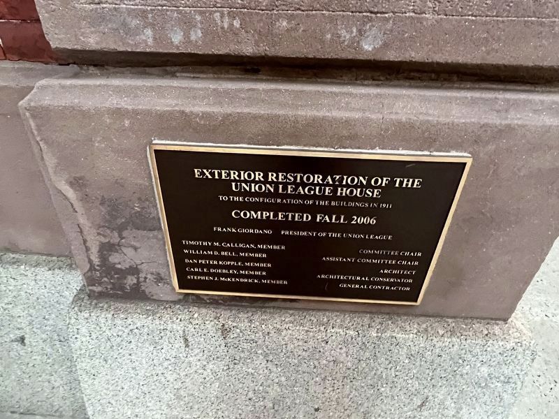 Union League of Philadelphia Historical Marker