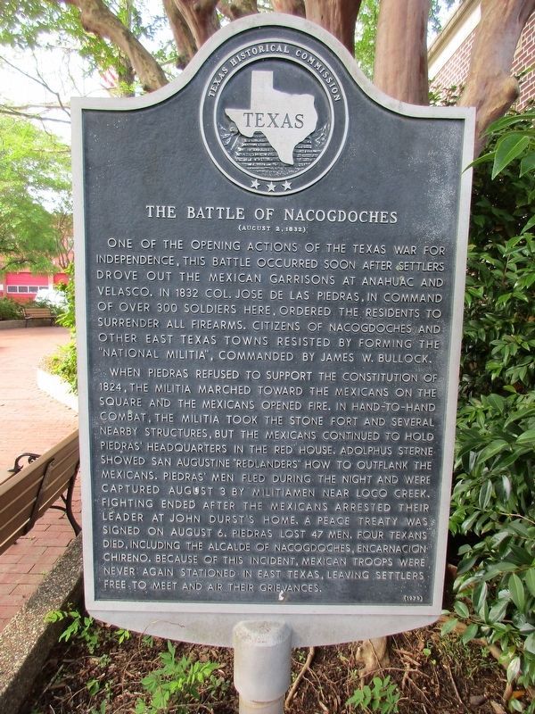 Battle of Nacogdoches Historical Marker