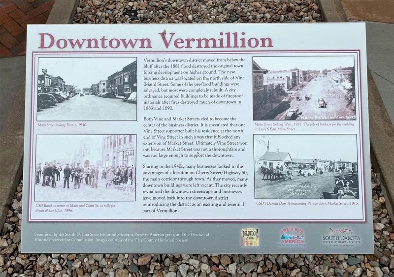 Downtown Vermillion Historical Marker