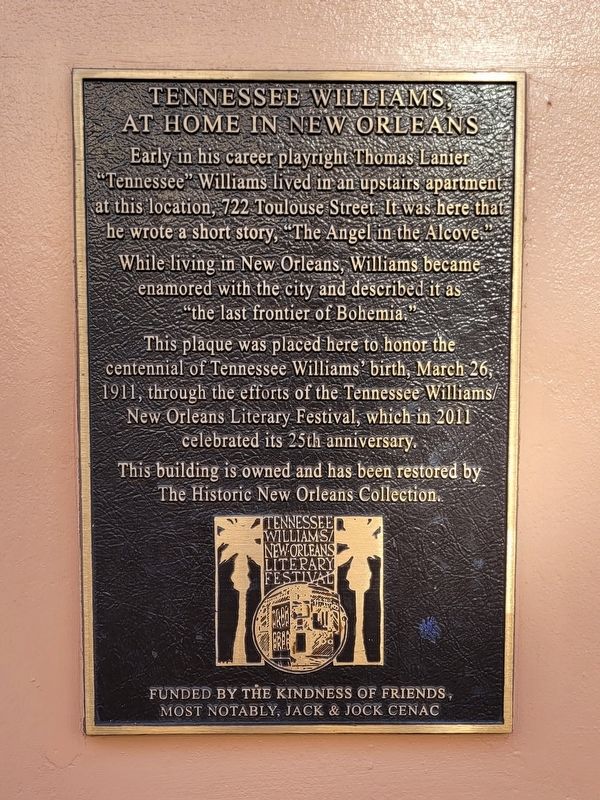 Tennessee Williams Historical Marker