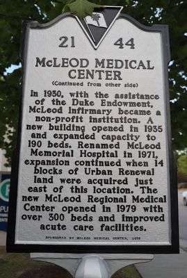McLeod Medical Center Historical Marker