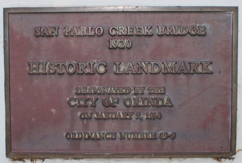 San Pablo Creek Bridge Historical Marker