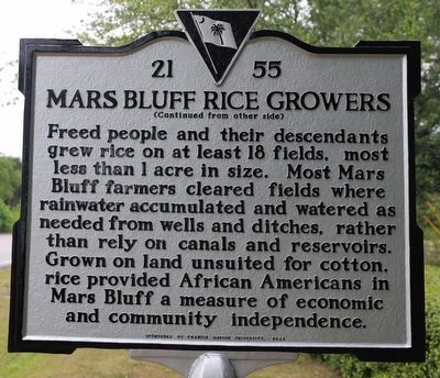 Mars Bluff Rice Growers Historical Marker