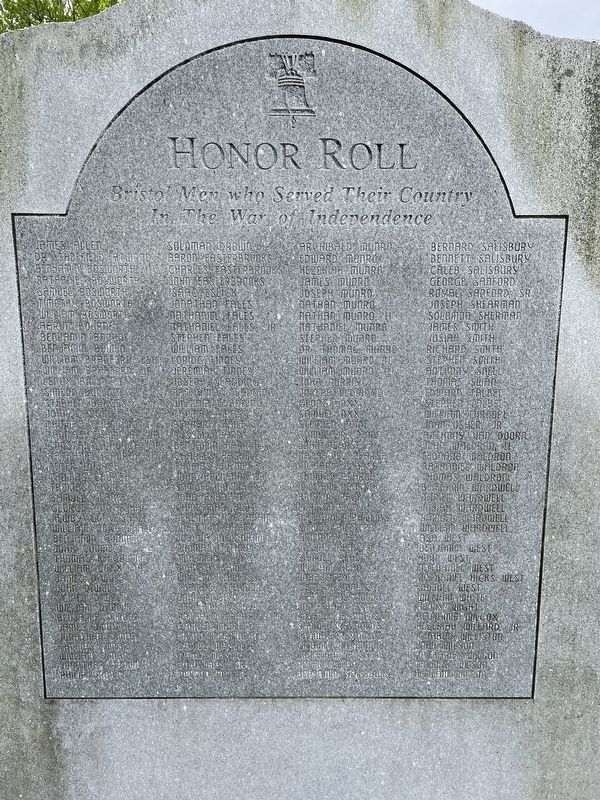 The War of Independence / Honor Roll Historical Marker