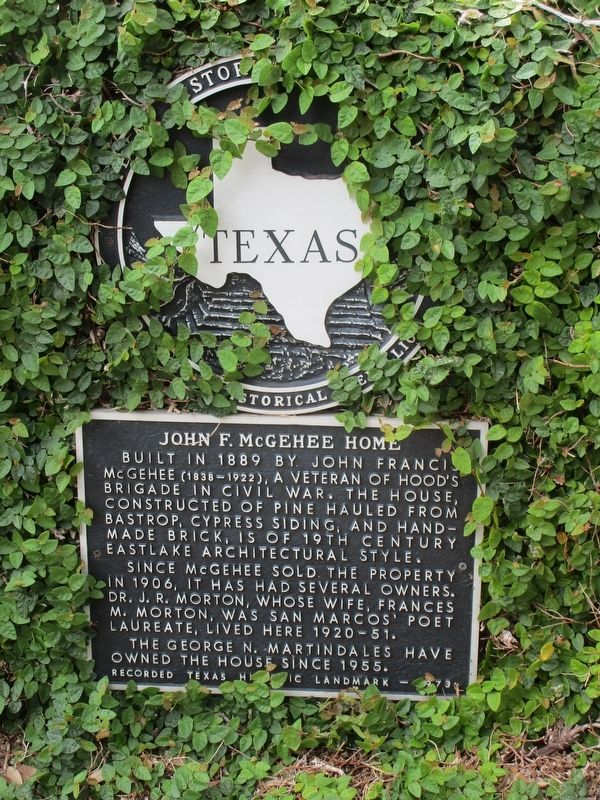 John F. McGehee Home Historical Marker