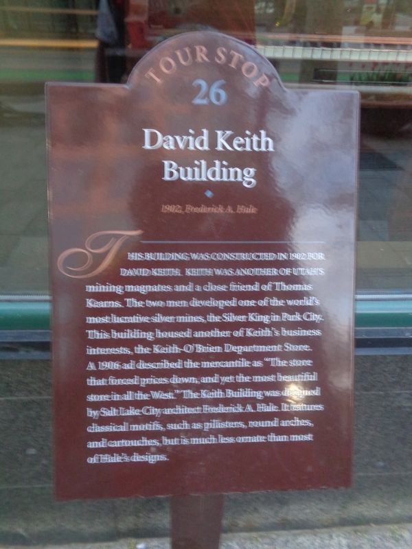 David Keith Building Historical Marker