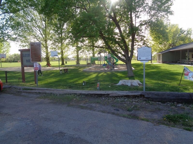 Slaterville School and Meeting House Historical Marker