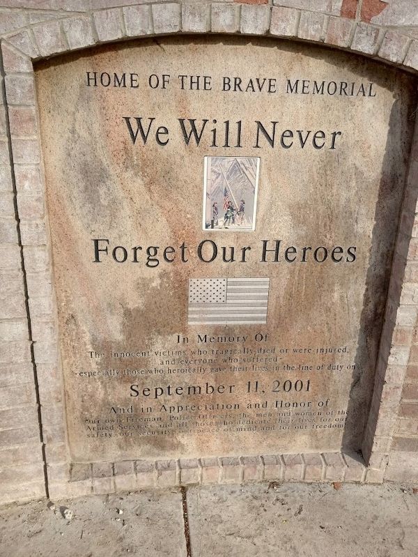 Home of the Brave Memorial Historical Marker