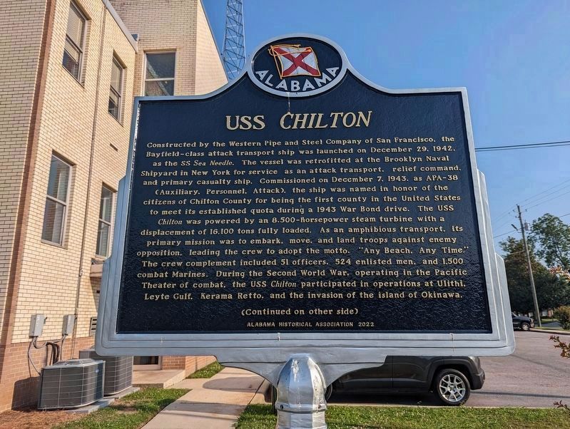 USS Chilton Historical Marker