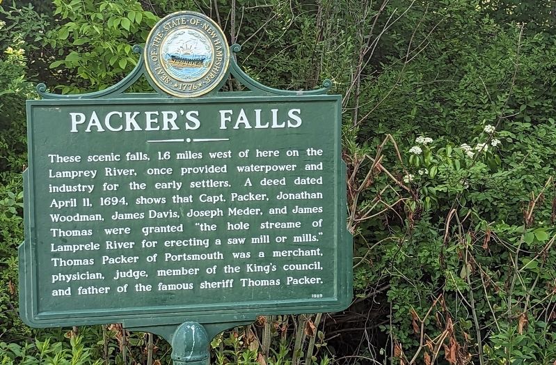 Packer's Falls Historical Marker
