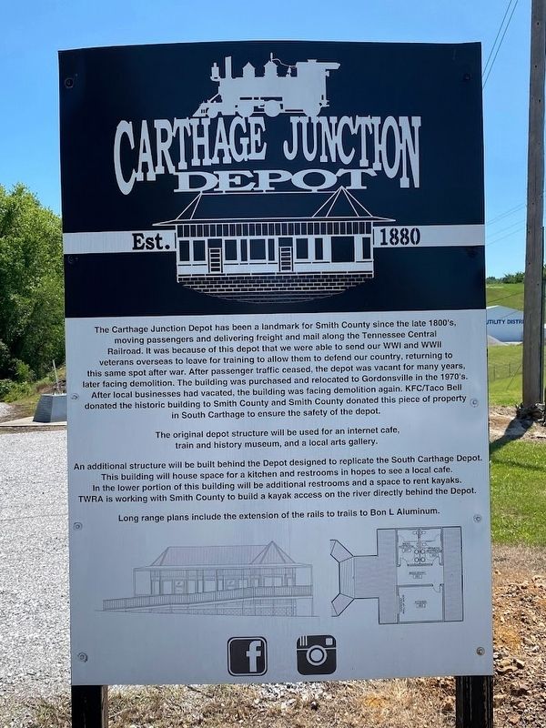 Carthage Junction Depot Historical Marker