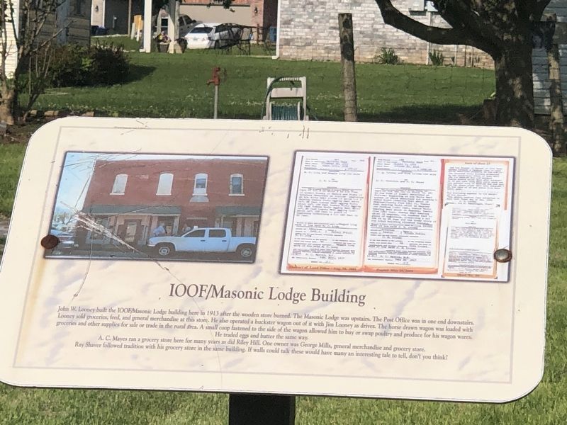 IOOF/Masonic Lodge Building Historical Marker