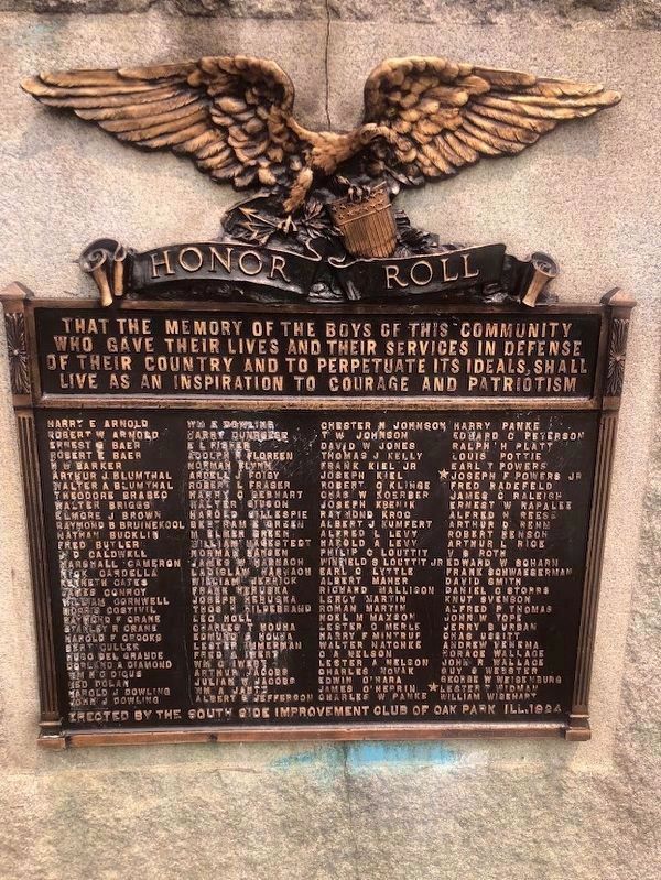 Carroll Park Veterans Honor Roll, a War Memorial