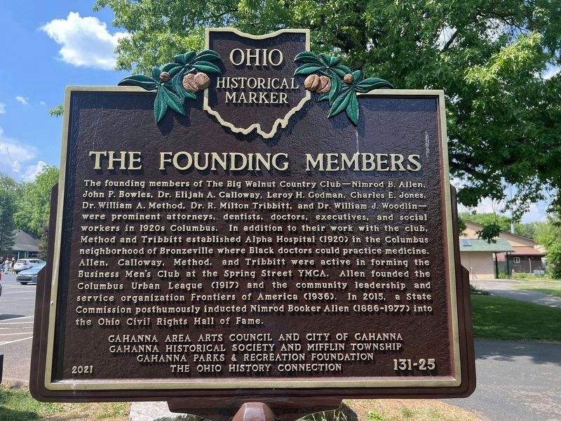 The Big Walnut Country Club / The Founding Members Historical Marker