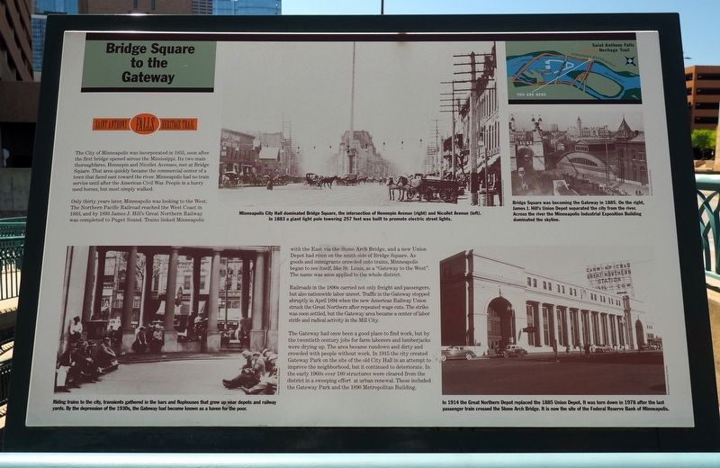 Bridge Square to the Gateway Historical Marker