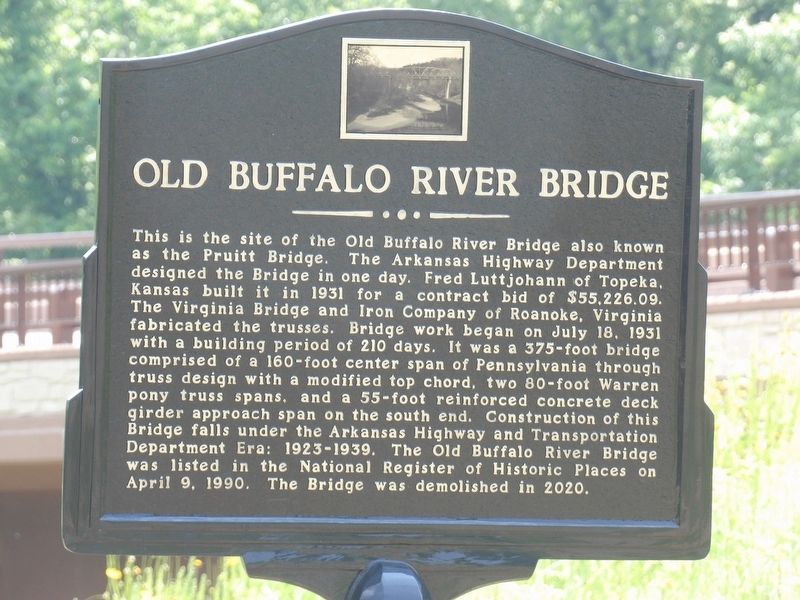 Old Buffalo River Bridge Historical Marker