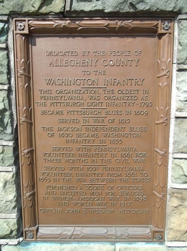 Washington Infantry Historical Marker