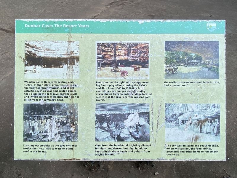 Dunbar Cave: The Resort Years Historical Marker