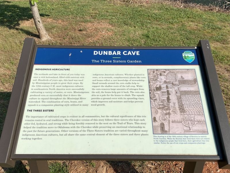 The Three Sisters Garden Historical Marker