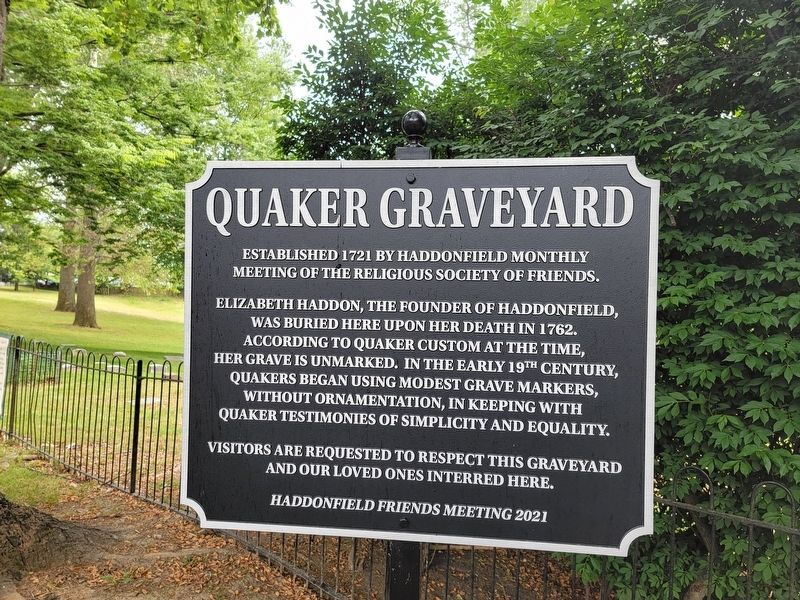 Quaker Graveyard Historical Marker