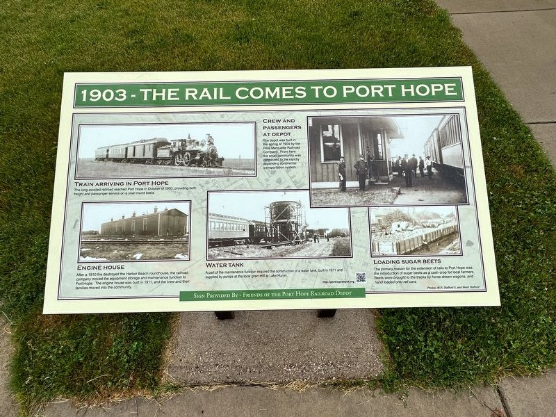 1903 - The Rail Comes to Port Hope Historical Marker