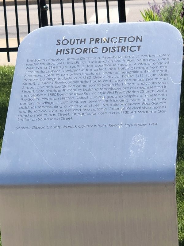 South Princeton Historic District Historical Marker