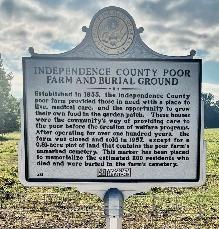 Independence County Poor Farm and Burial Ground Historical Marker