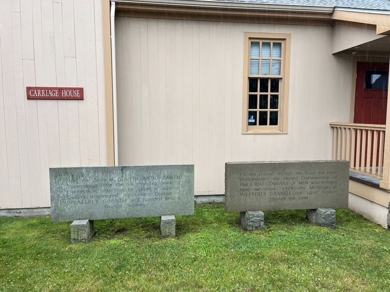 Orlando Smith / Westerly Granite Historical Marker