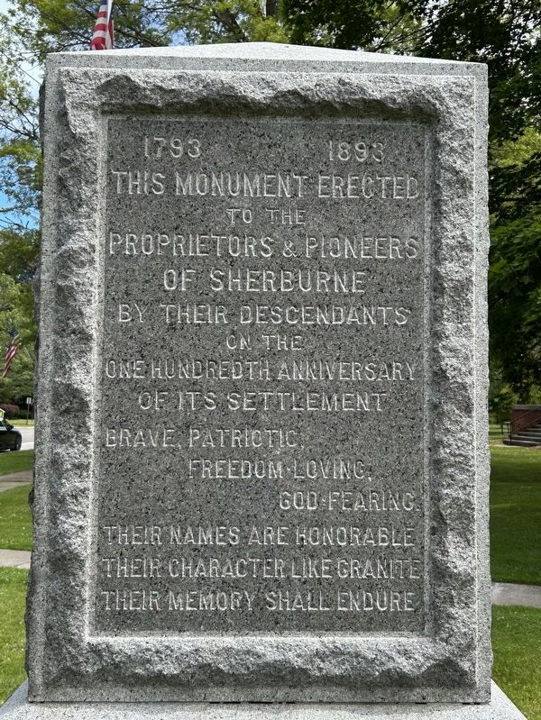 Sherburne - Early Settlers Historical Marker