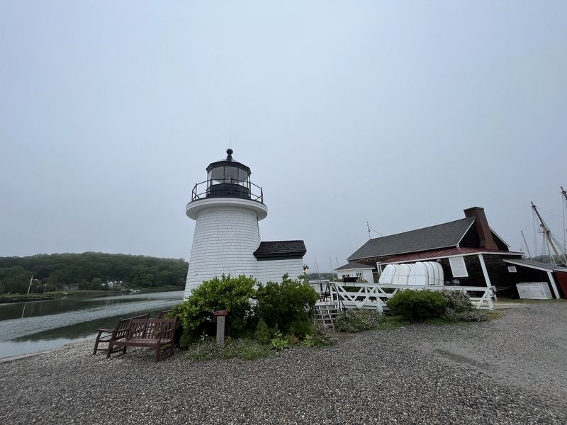 Reproduction of Nantucket Island's Brant Point Lighthouse Historical Marker