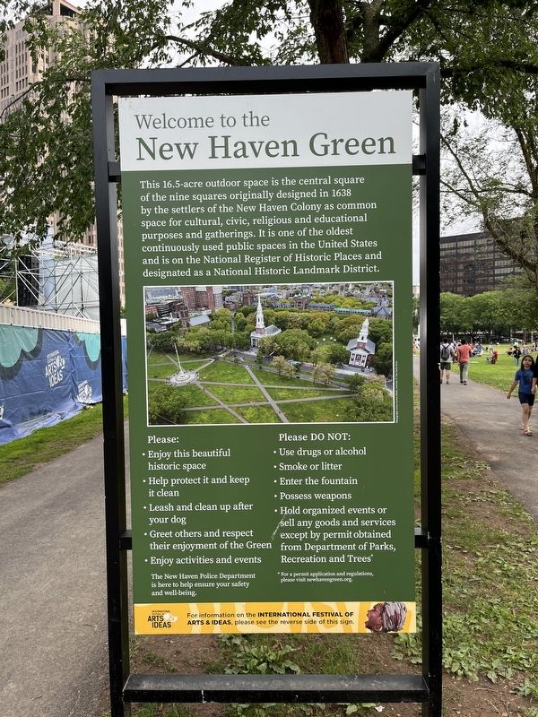 Welcome to the New Haven Green Historical Marker