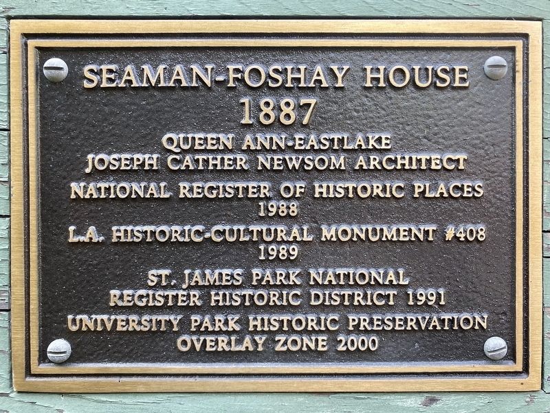 Seaman-Foshay House Historical Marker