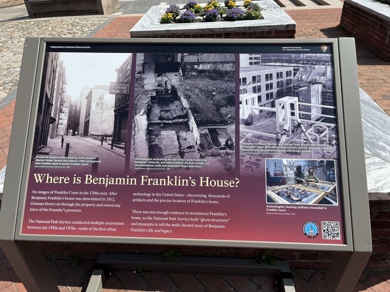 Where is Benjamin Franklin's House? Historical Marker