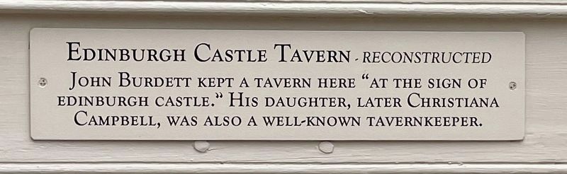 Edinburgh Castle Tavern Historical Marker