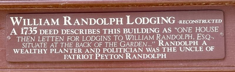 William Randolph Lodging Historical Marker