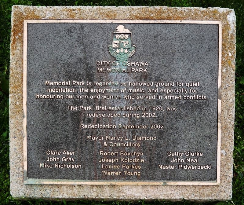 Memorial Park Historical Marker
