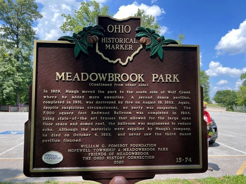 Meadowbrook Park Historical Marker