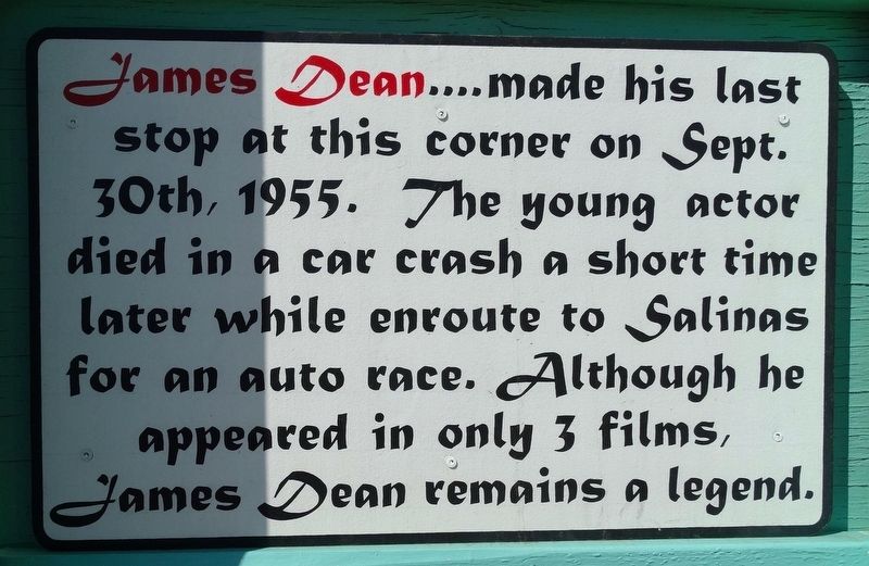 James Dean Historical Marker
