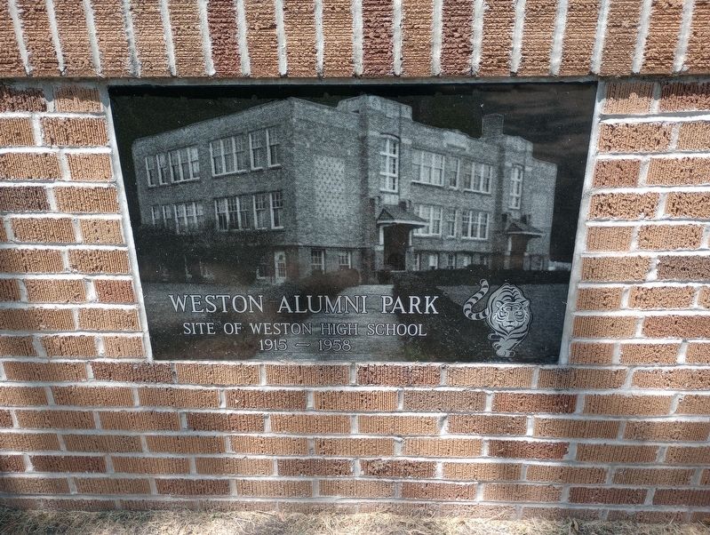 Weston Alumni Park Historical Marker